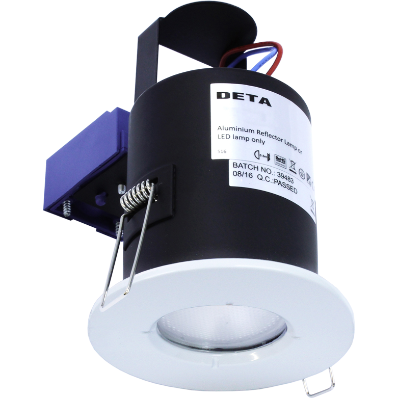 Deta L1690WH4 Downlight LED Fire Rated Fixed White 4000K Dimmable Lamp ...