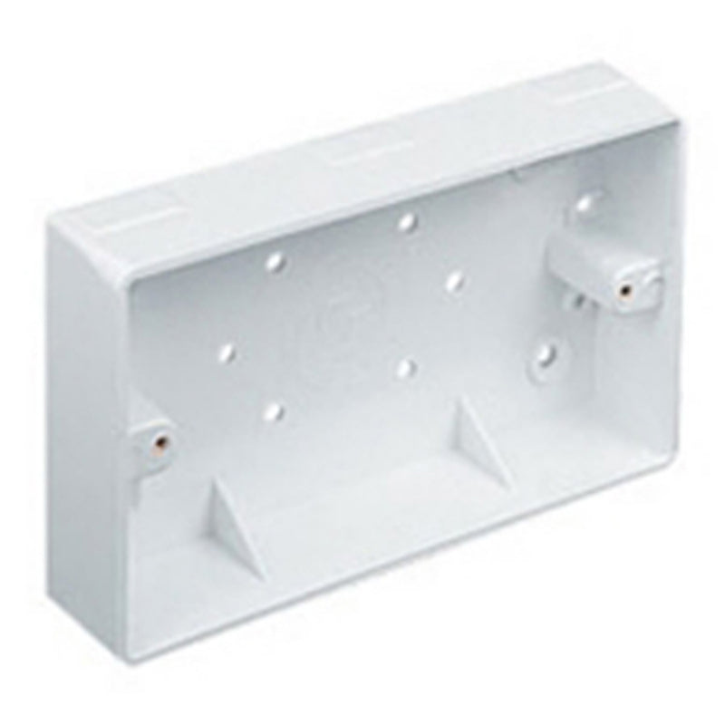 Marshall Tufflex MSSB216WH 2 Gang Mini Trunking Switch/Socket Box 32mm ...