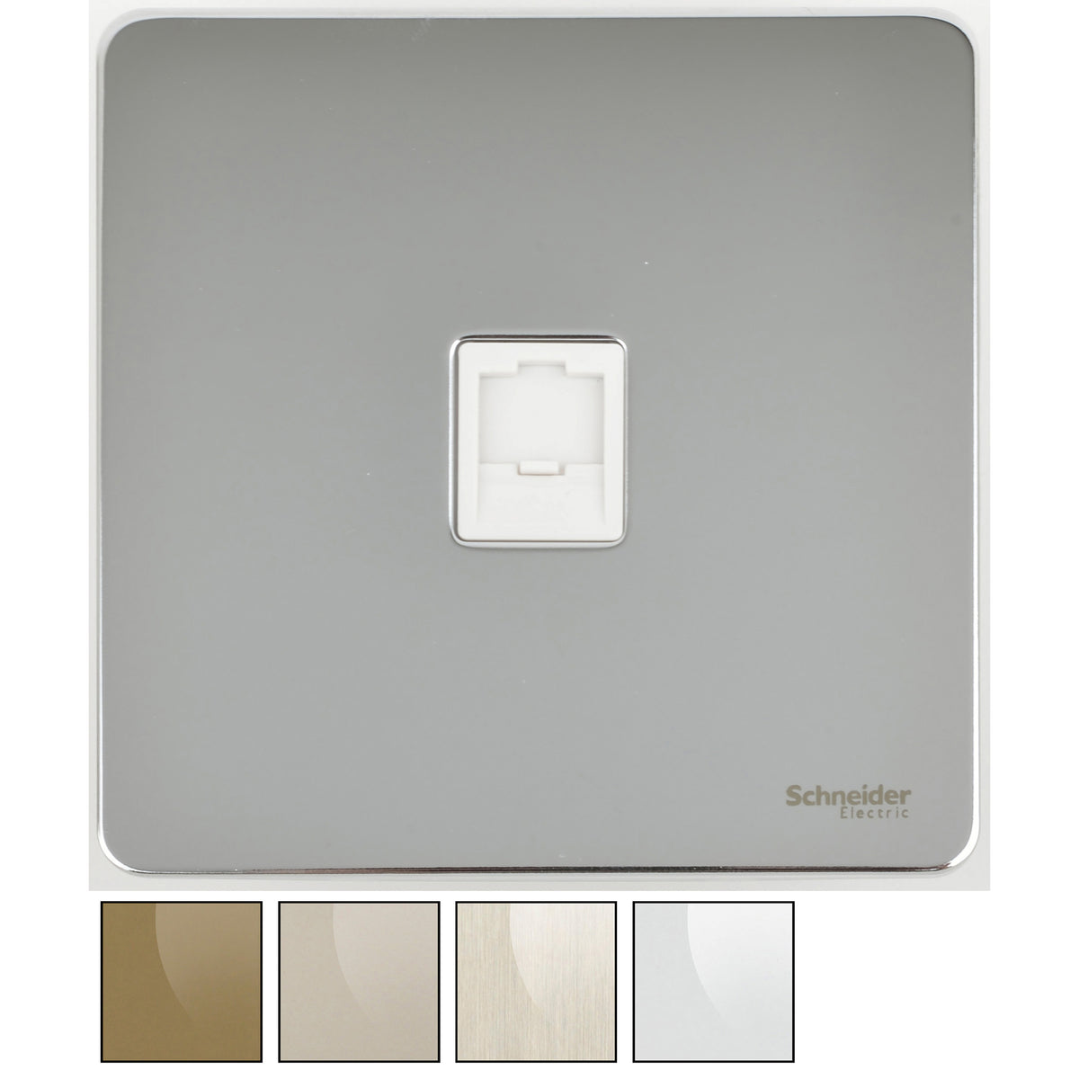 Schneider GU7471WPW Ultimate Screwless Flat Plate RJ45 Data Socket 1 G ...