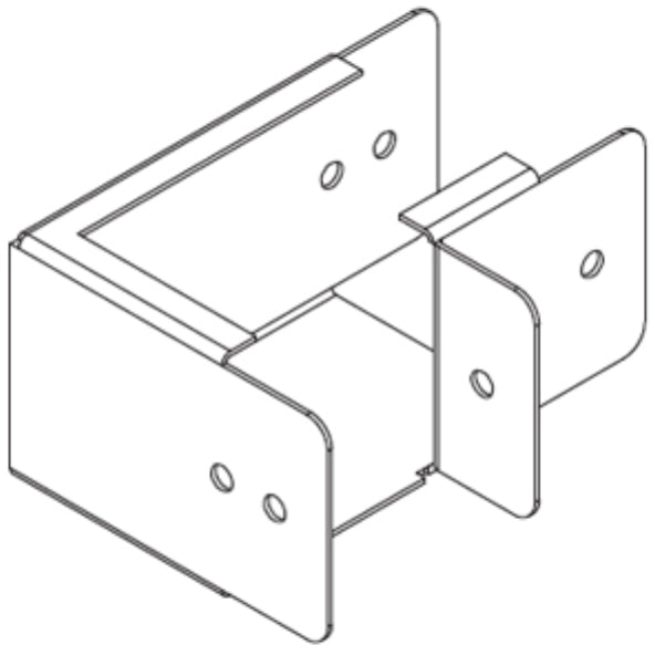 Metsec TLTB/050/050/PG/S90 Bend 90° Top Lid Square 50X50mm Pre-Galvani ...