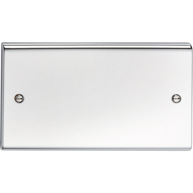 Deta SD1201CH Blanking Plate 2 Gang Chrome — All About Electrics